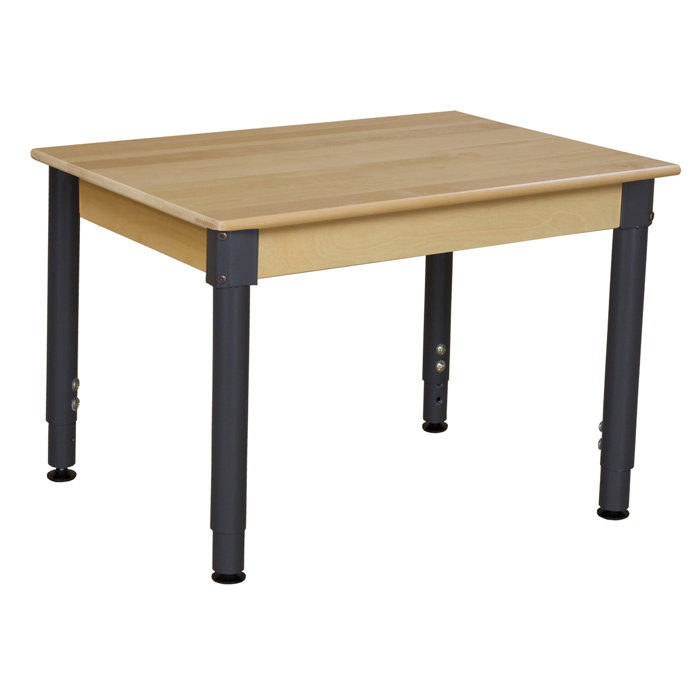 Wood Designs Hardwood Birch Tables Adjustable Height Rectangular Activity Table & Reviews | Wayfair